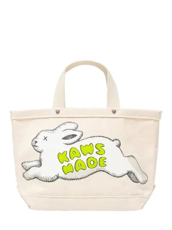 HUMAN MADE X Kaws Small Tote Bag - White