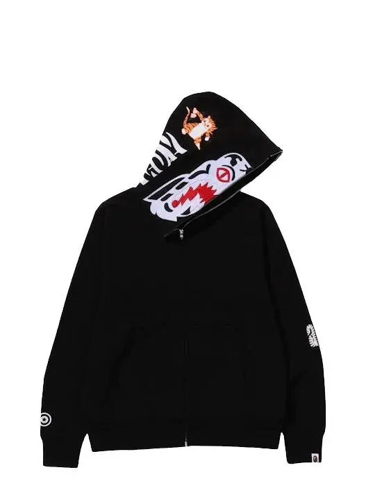 A BATHING APE Tiger Full Zip Hoodie - Black