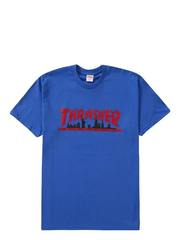 Supreme Thrasher Skyline Tee Shirt - Royal