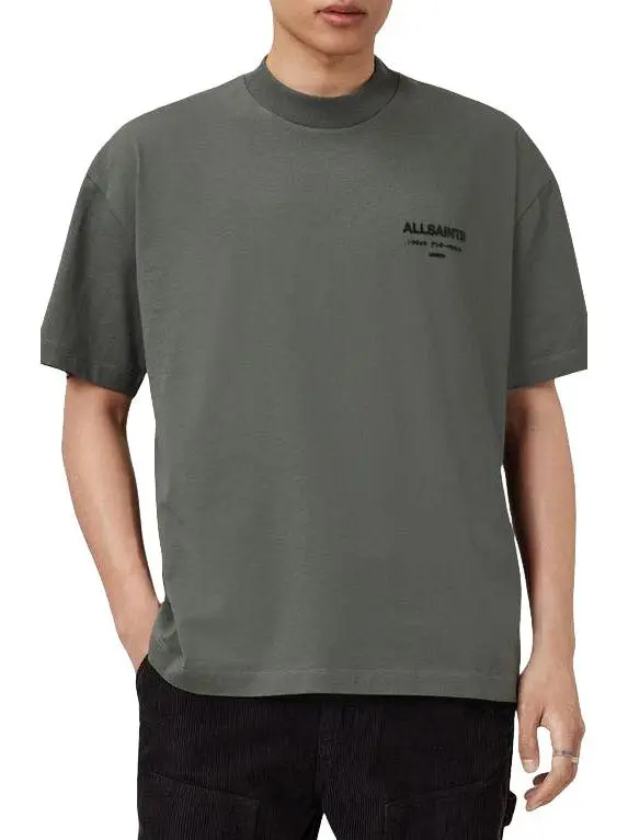 ALLSAINTS Xander Crewneck T-shirt - Gastor Green