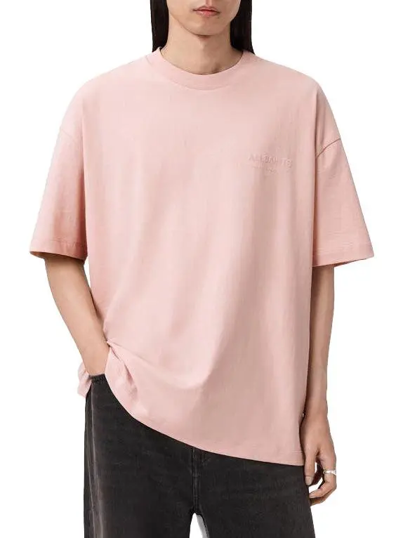 ALLSAINTS Xander Crewneck T-shirt - Sunbaked Pink