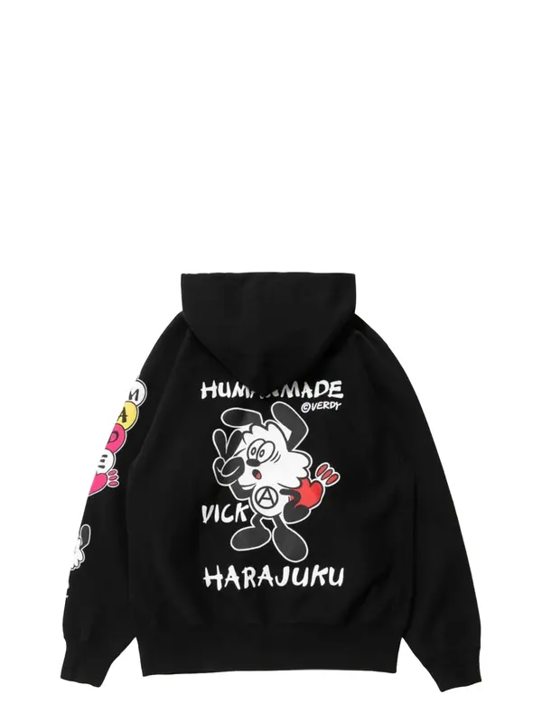 HUMAN MADE X Verdy Vick Pizza Hoodie - Black