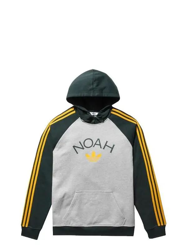 NOAH X Adidas Core Logo Raglan Hoodie - Heather Grey