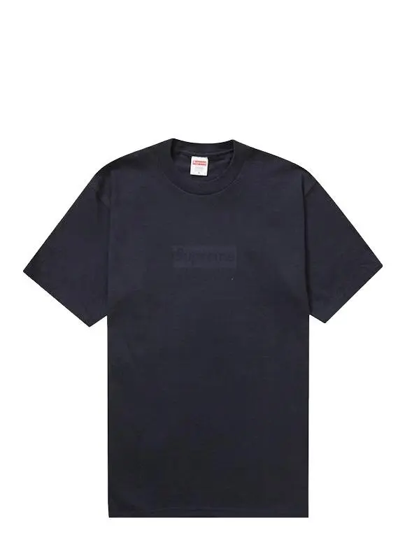 Supreme Tonal Box Logo Tee Shirt - Navy Blue