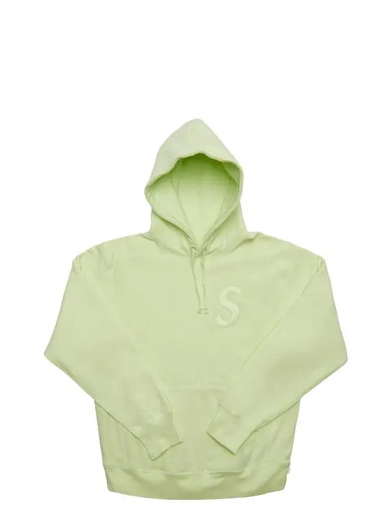 Supreme Tonal S Logo Hoodie - Pale Lime