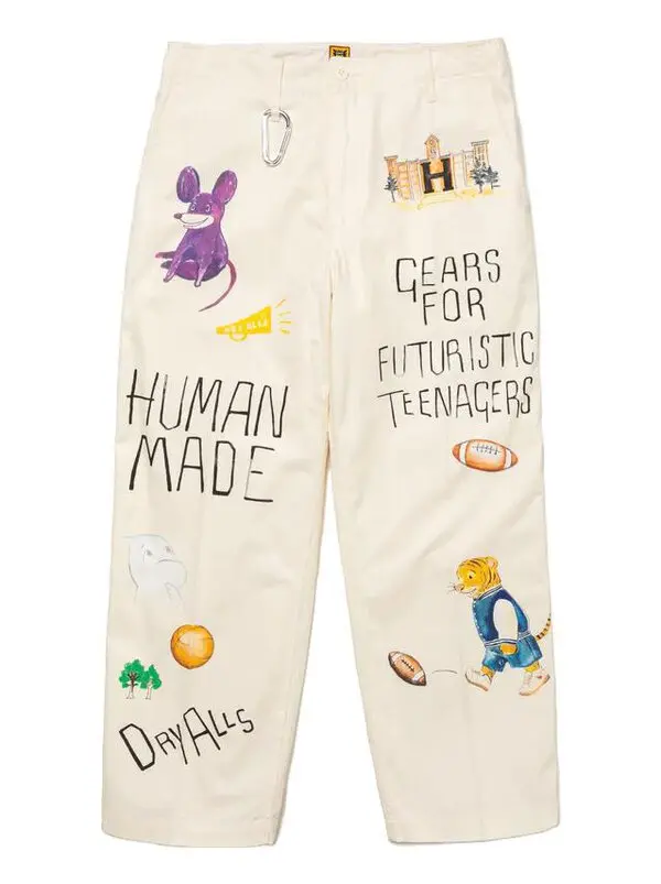 HUMAN MADE Printed Chino Pants - White