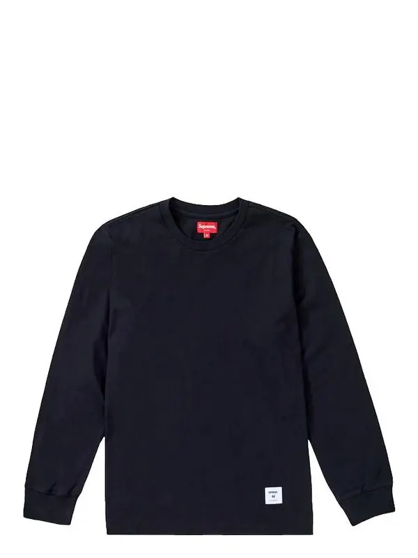 Supreme Trademark Long Sleeve Top - Black