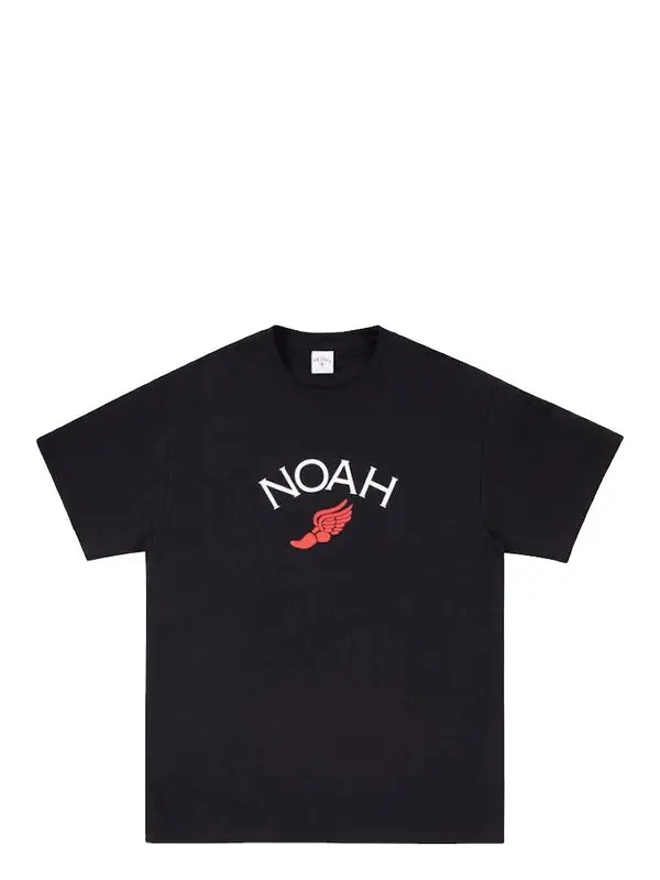 NOAH Winged Foot Logo Tee Shirt - Black