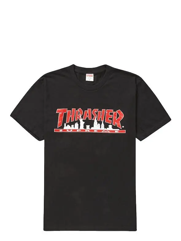 Supreme Thrasher Skyline Tee Shirt - Black
