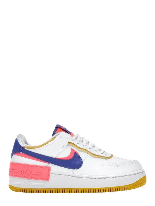 Nike Air Force 1 Low Shadow Sneakers - Summit White/flash Crimson/dark Sulfur