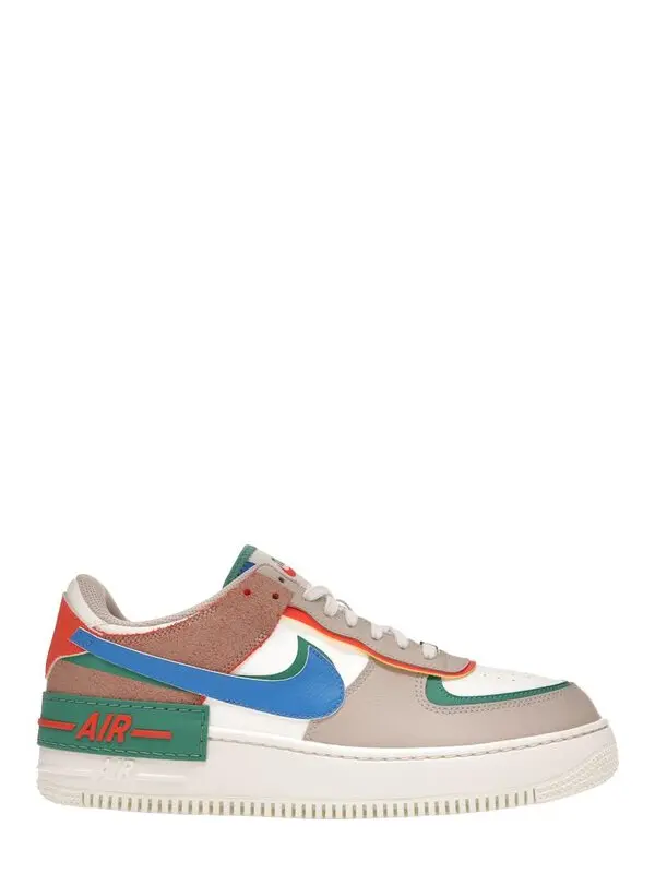 Nike Air Force 1 Low Shadow Sneakers - Sail/signal Blue/green Noise