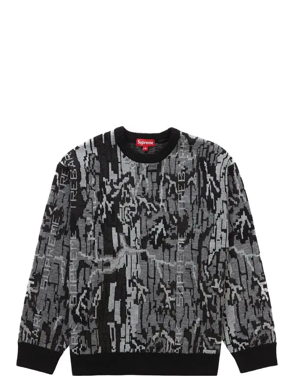Supreme Trebark Camo Knit Sweater - Black