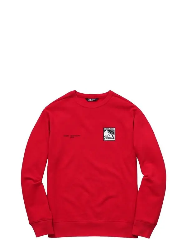 Supreme The North Face Steep Tech Crewneck Sweatshirt - Red