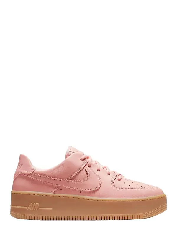 Nike Force 1 Sage Low Lx Gum Sneakers - Washed Coral/gum Light Brown/white