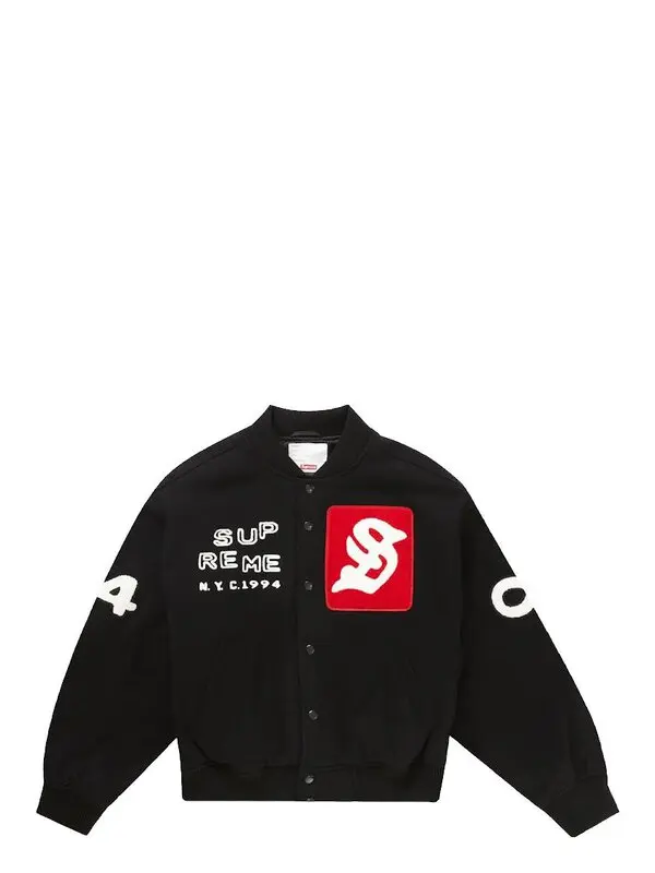 Supreme Tourist Varsity Jacket - Black