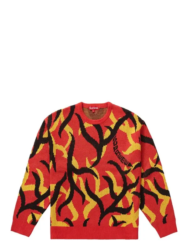 Supreme Tribal Camo Sweater - Red