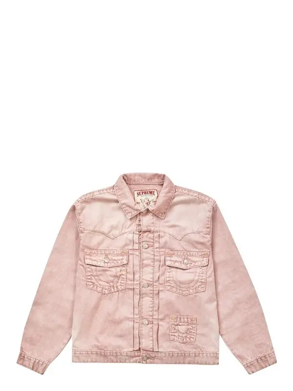 Supreme True Religion Denim Trucker Jacket - Pink