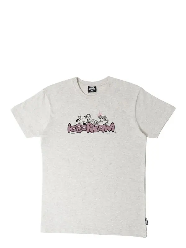 HARVEY NICHOLS Chase Tee Shirt - White/heather Grey