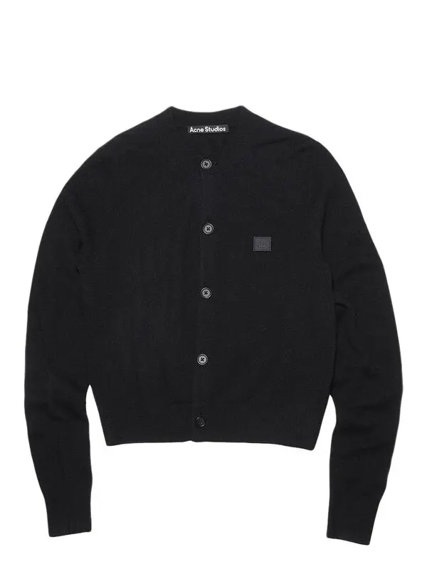 Acne Studios Wool Crewneck Cardigan - Black