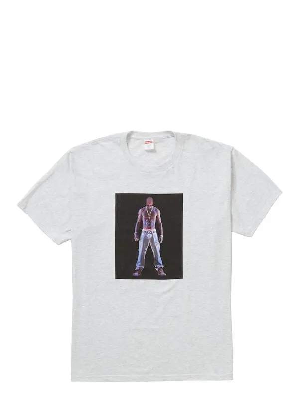 Supreme Tupac Hologram Tee Shirt - Ash Grey