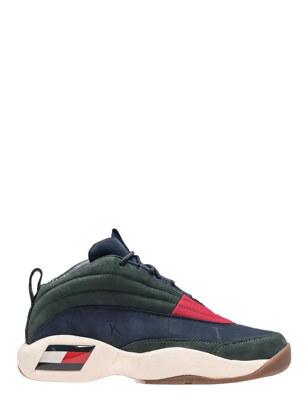Tommy Hilfiger Basketball Sneakers - Green/navy Blue/red