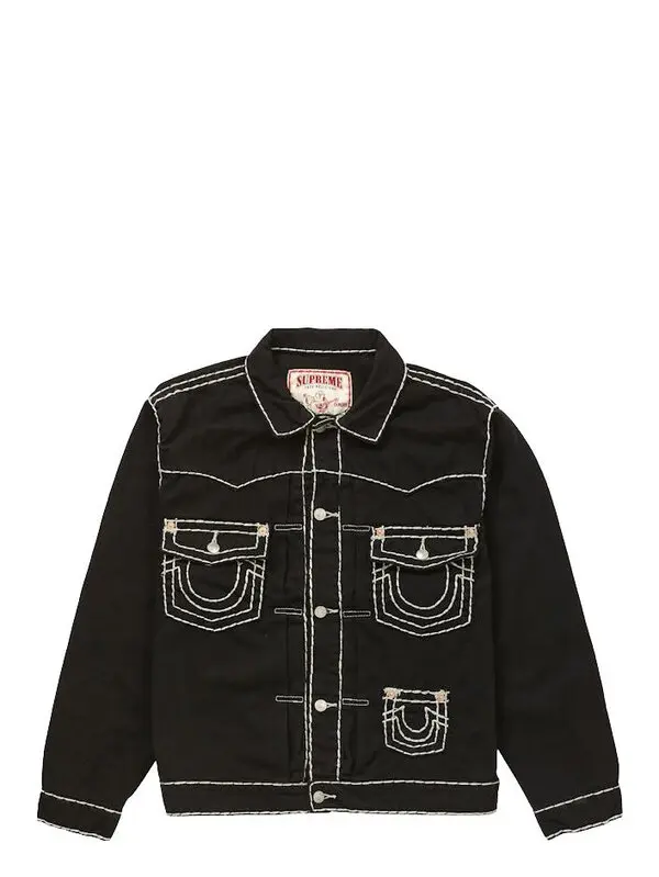 Supreme True Religion Denim Trucker Jacket - Black