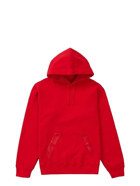Supreme Tonal Webbing Hooded Sweatshirt - Red