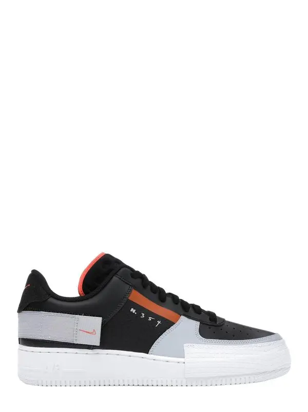 Nike Air Force 1 Type Sneakers - Black/hyper Crimson/wolf Grey