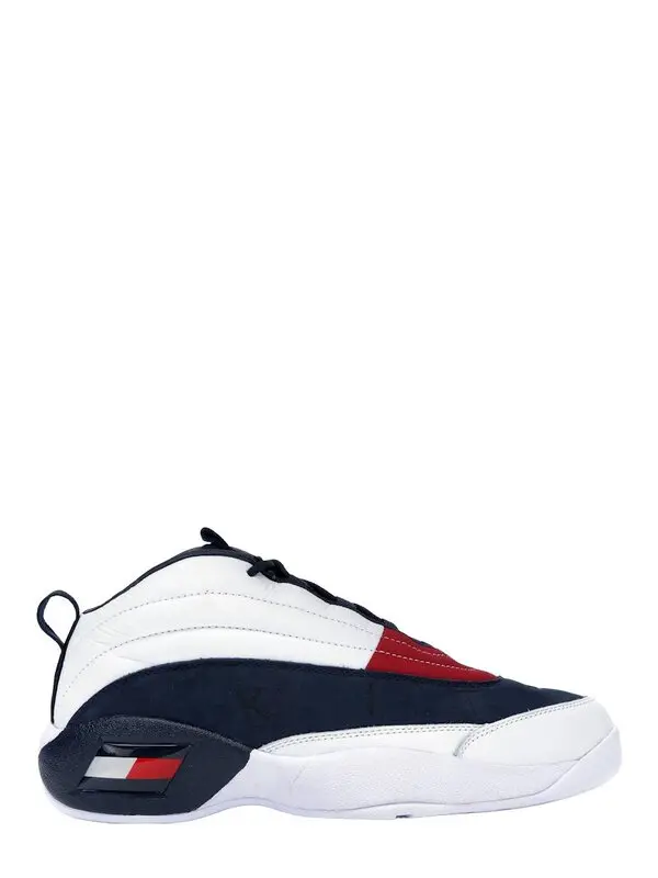 Tommy Hilfiger Skew Lux Basketball Sneakers - White/navy Blue/red