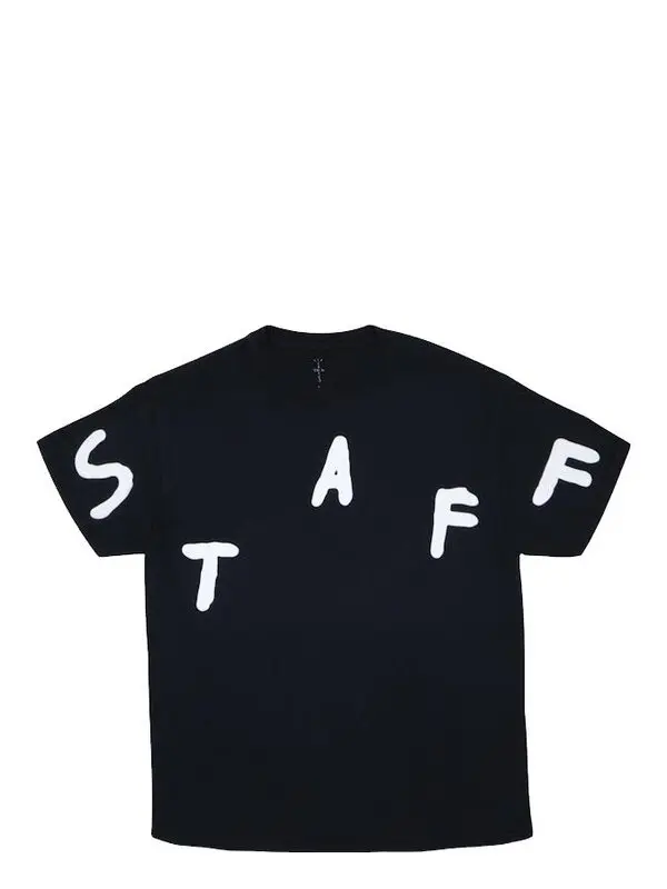TRAVIS SCOTT Astrofest 2019 Staff Embossed Tee Shirt - Black