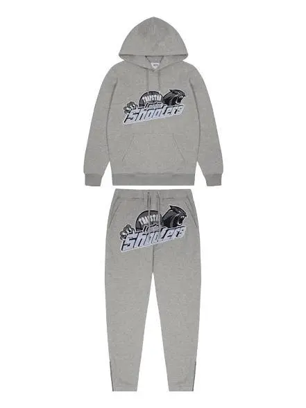 Trapstar Shooters Hoodie Tracksuit - Grey/sky Blue