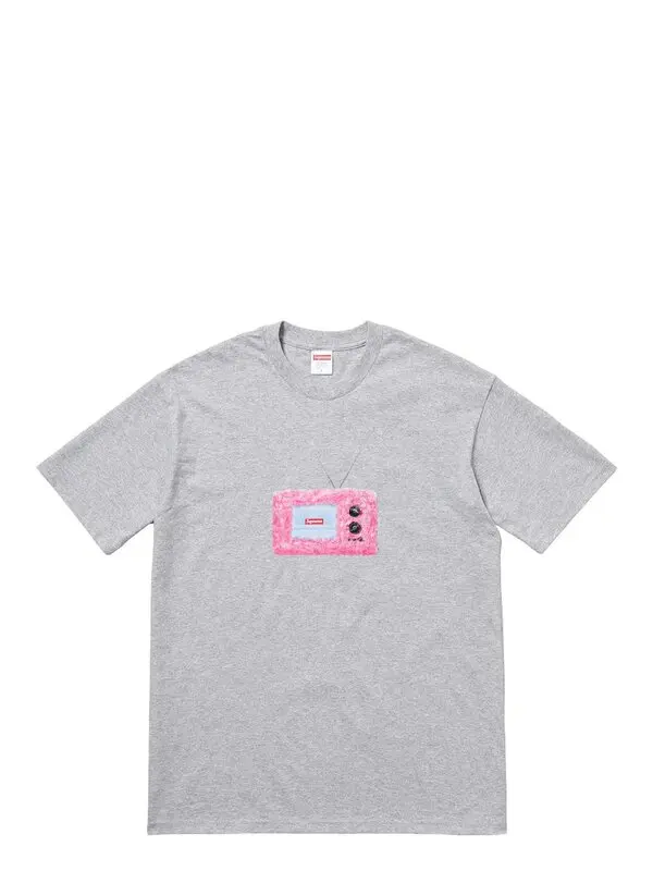 Supreme Tv Tee Shirt - Heather Grey