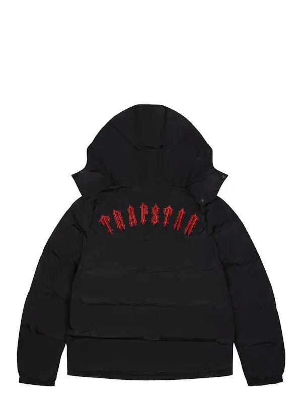 Trapstar Irongate Detachable Hooded Puffer Jacket - Black/infrared