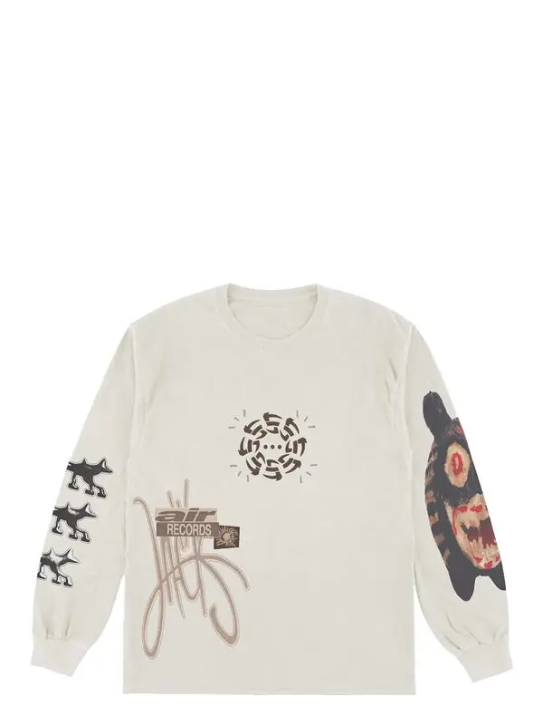 TRAVIS SCOTT Air Records Long Sleeve T-shirt - Natural