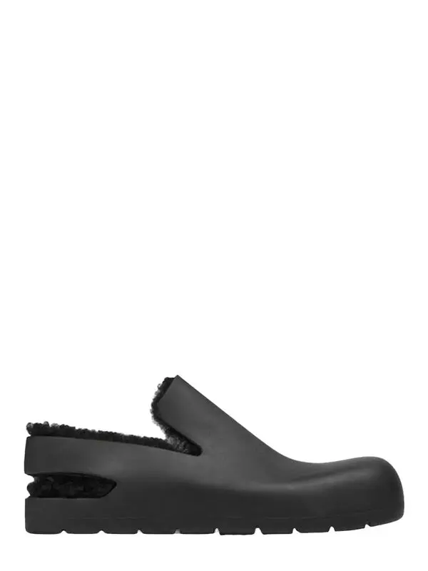 Bottega Veneta Puddle Shearling Slingback Sandal - Black
