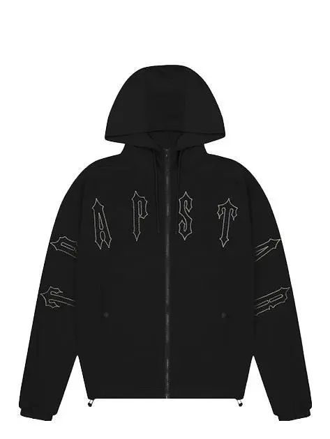 Trapstar Irongate Quilted Windbreaker Jacket - Black/white