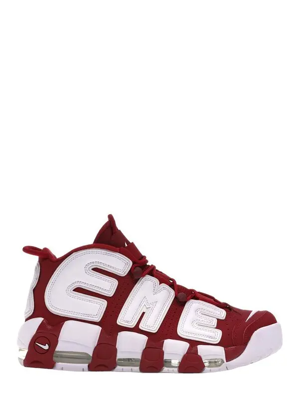 Nike More Uptempo Supreme Suptempo Sneakers - Varsity Red/white