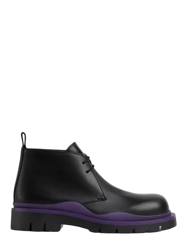 Bottega Veneta Tire Desert Boot - Black/purple