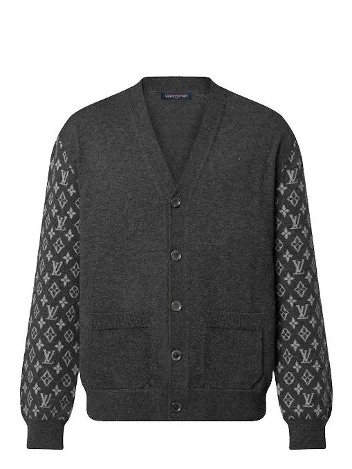 LOUIS VUITTON Monogram Mix Cashmere Cardigan - Anthracite