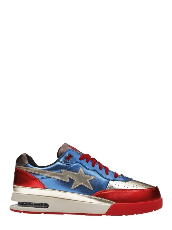 BAPE A Bathing Ape Road Sta Sneakers - Navy Blue/red/gold