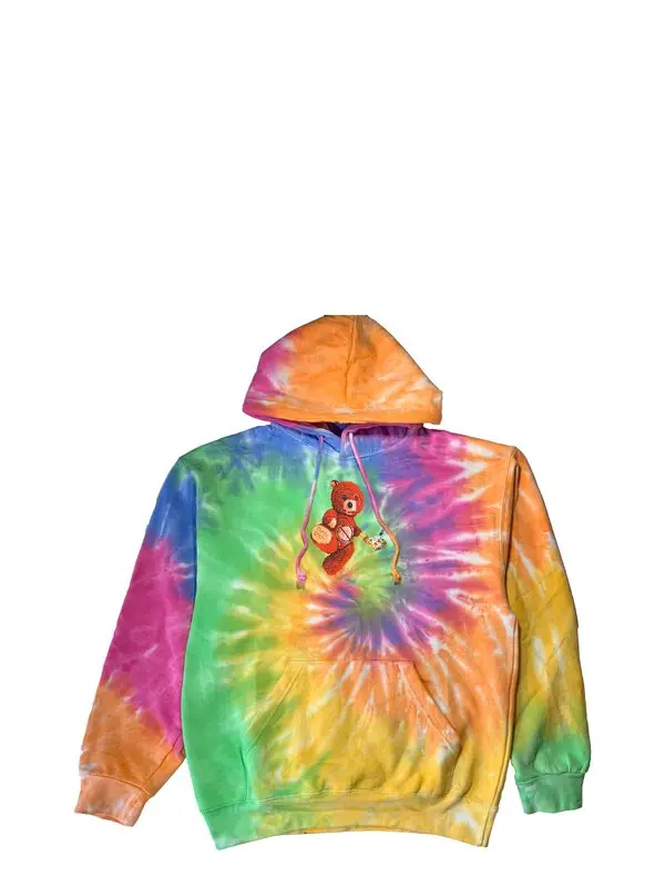 TRAVIS SCOTT Astroworld Tour Skipping Bear Hoodie - Tie Dye