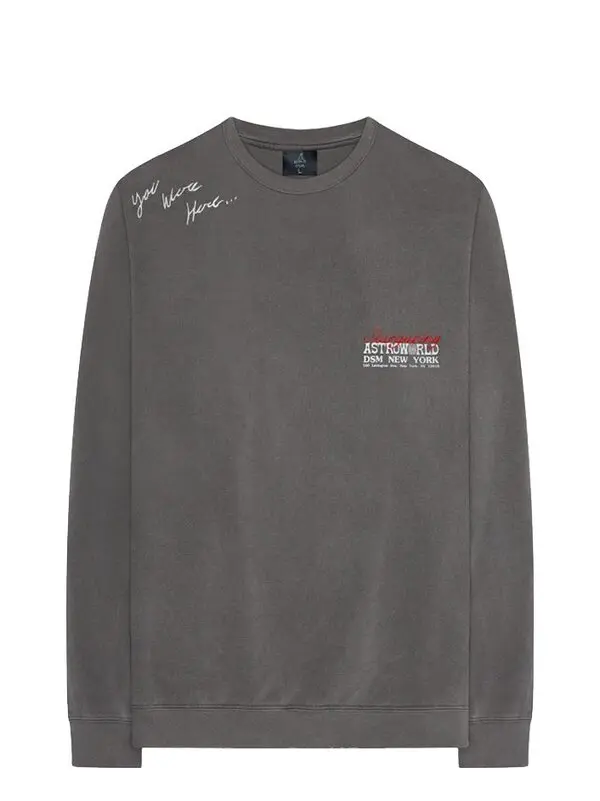 TRAVIS SCOTT Astroworld X Dsm Ny 'wish You Were Here' Crewneck Sweatshirt - Black