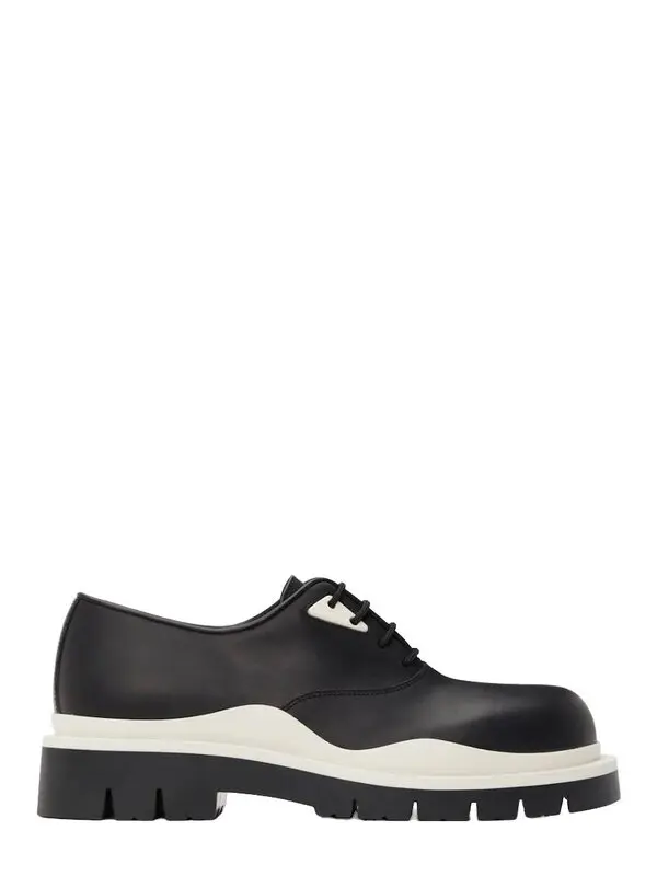 Bottega Veneta Tire Lace-up Shoes - Black/ivory