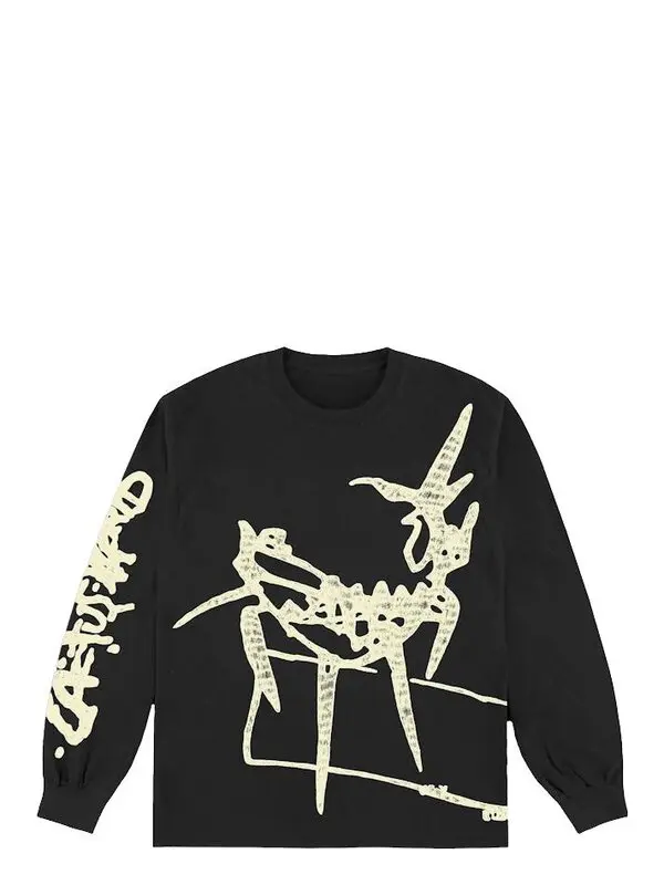 TRAVIS SCOTT Barbed Wire Long Sleeve Tee Shirt - Black