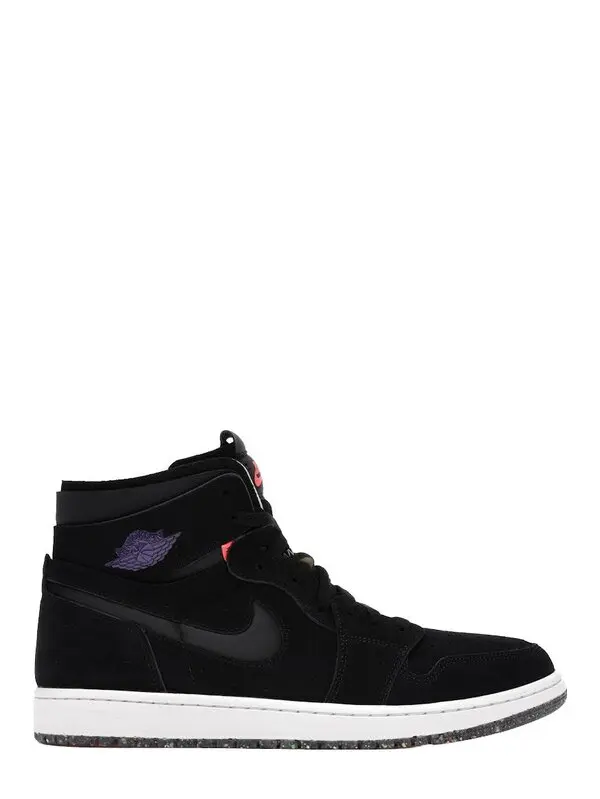 JORDAN Air 1 Retro High Zoom - Black/court Purple/hot Punch
