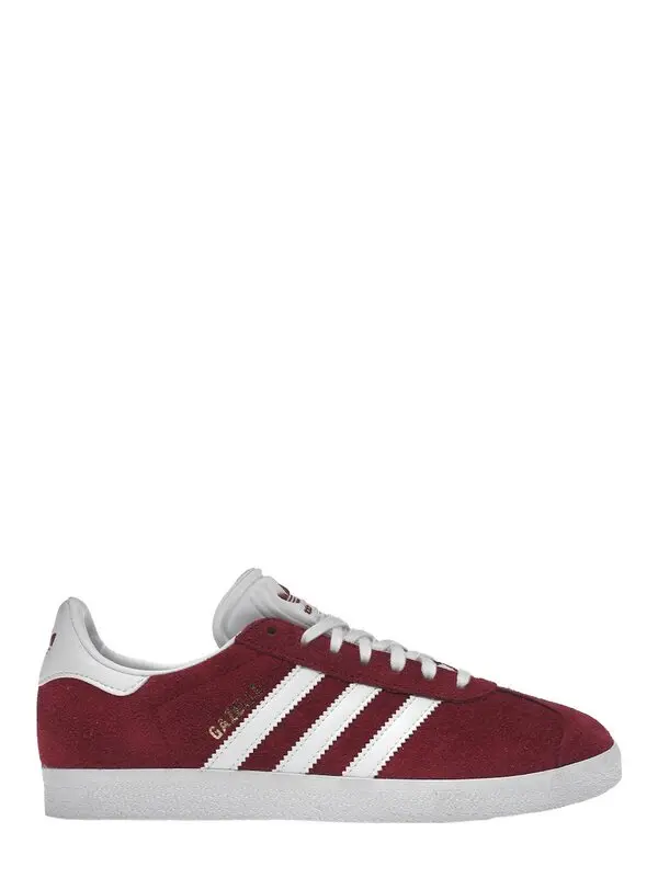 Adidas Gazelle Low Top Sneakers - Collegiate Burgundy/cloud White/gold Metallic
