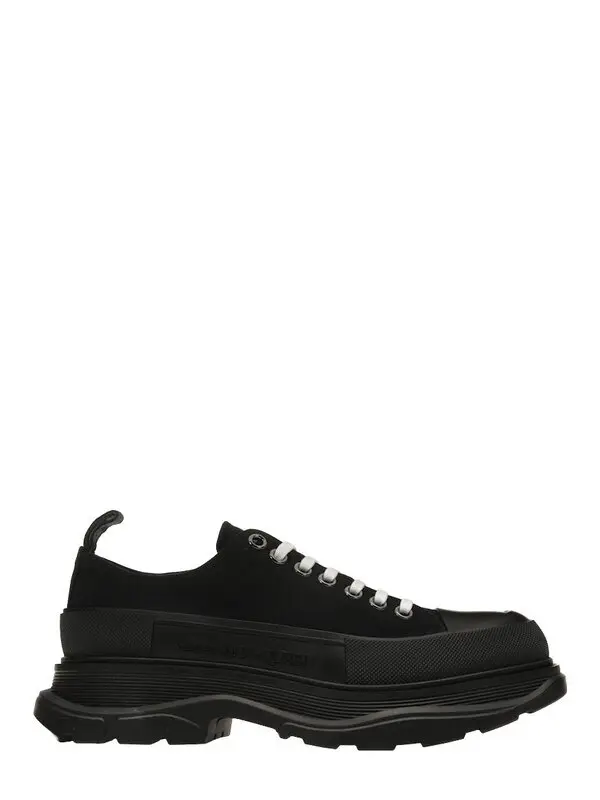 Alexander McQueen Tread Slick Low Lace Up - Black