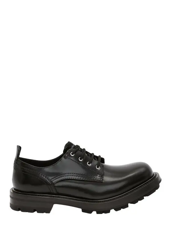 Alexander McQueen Worker Lace Up Shoes - Black