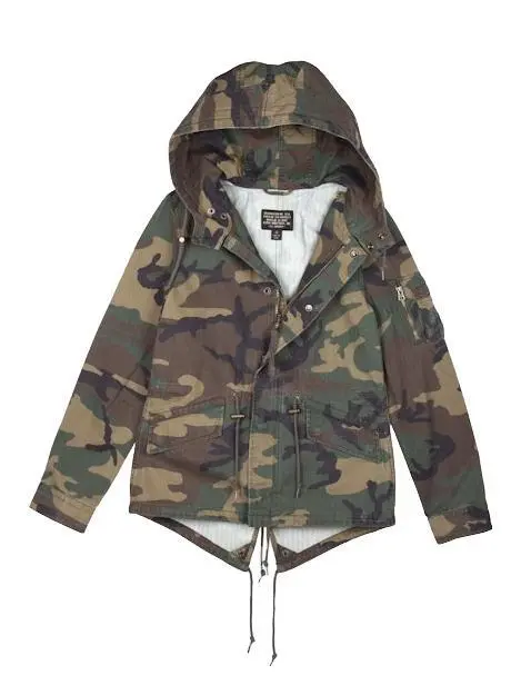 Alpha Industries Swoop Fishtail Coat - Camo/woodland Camo