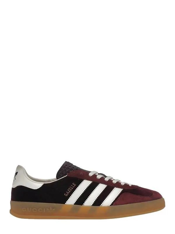 Adidas X Gucci Gazelle Sneakers - Burgundy Velvet/white/gum